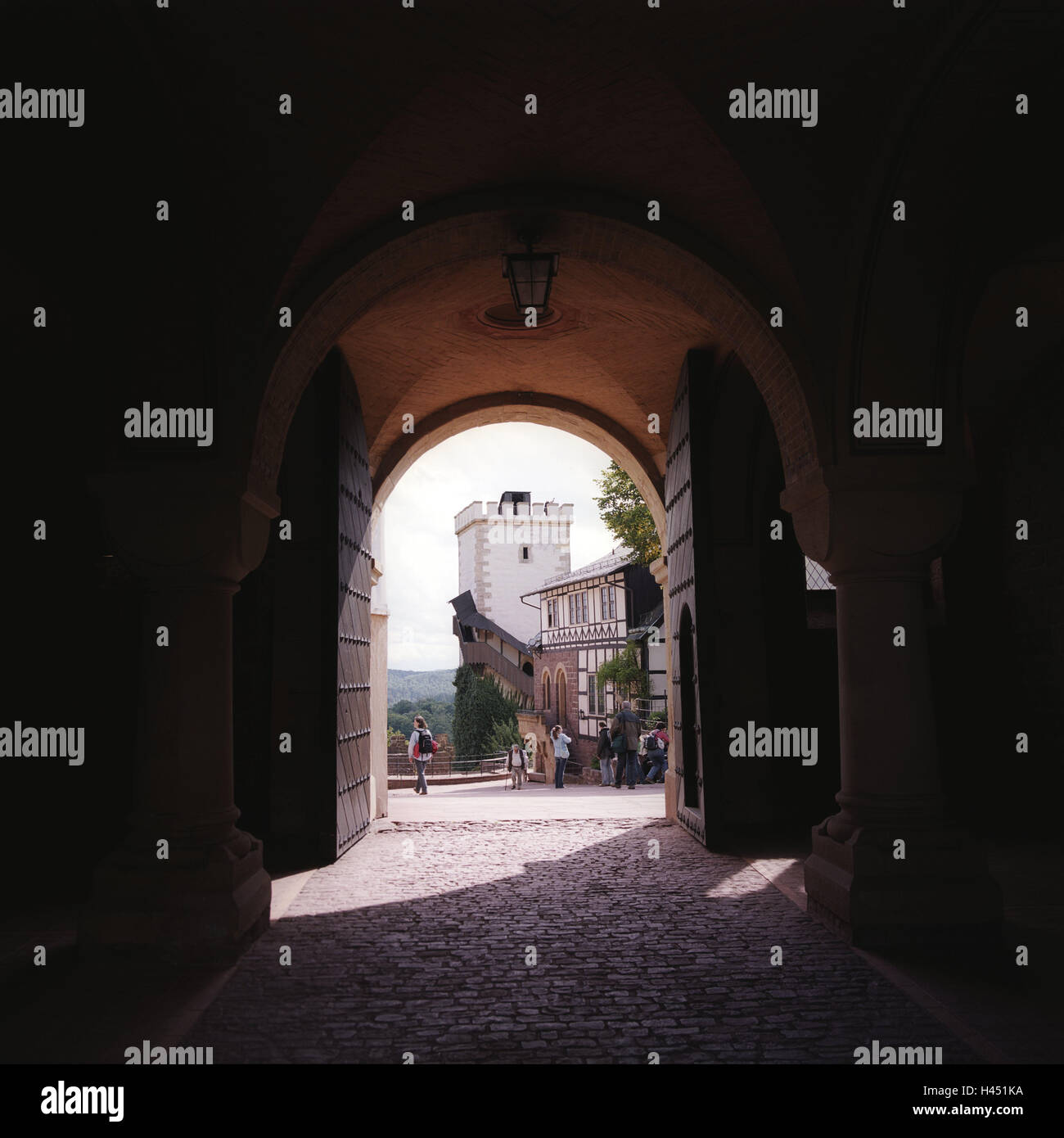 Germany, Thuringia, Eisenach (town), Wartburg (castle), gate hall ...