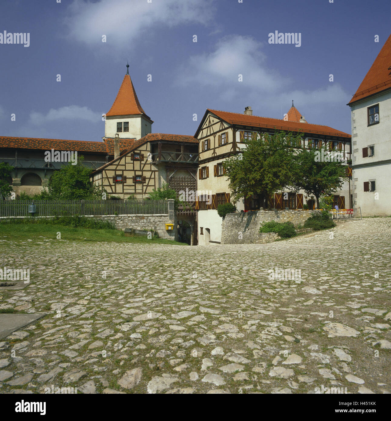 Germany, Bavaria, Swabia, castle castle Har, castellany, half-timbered ...
