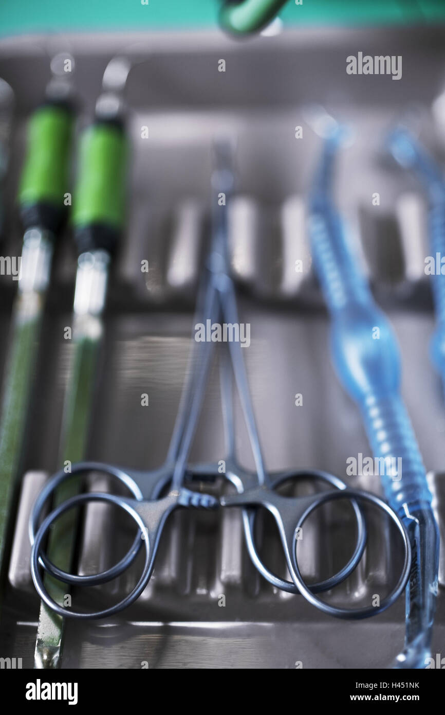 cog-medical instruments, probes, scissors, detail Stock Photo - Alamy