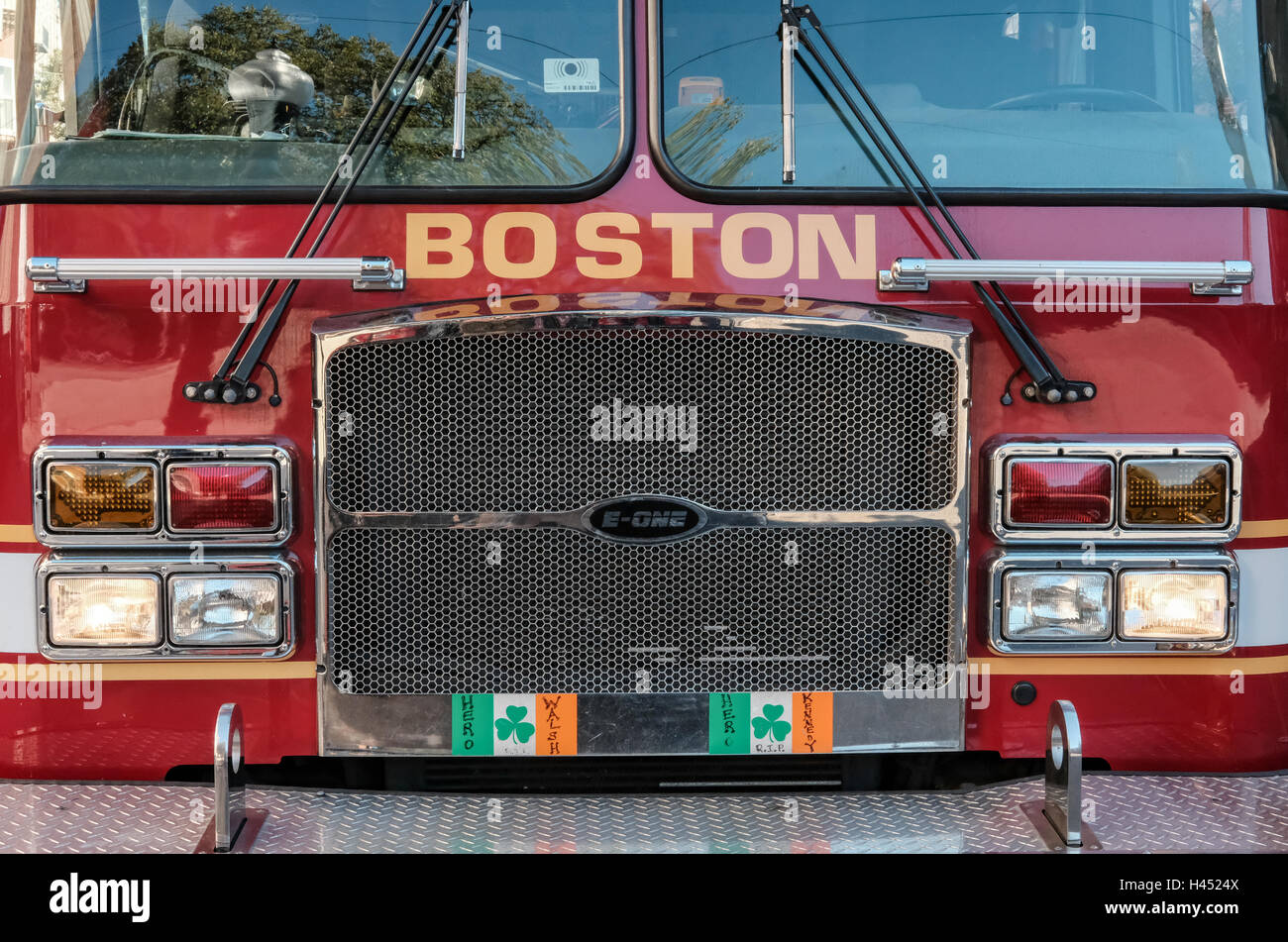 Engine detail of a Boston Fire Department emergency vehicle as seen in ...