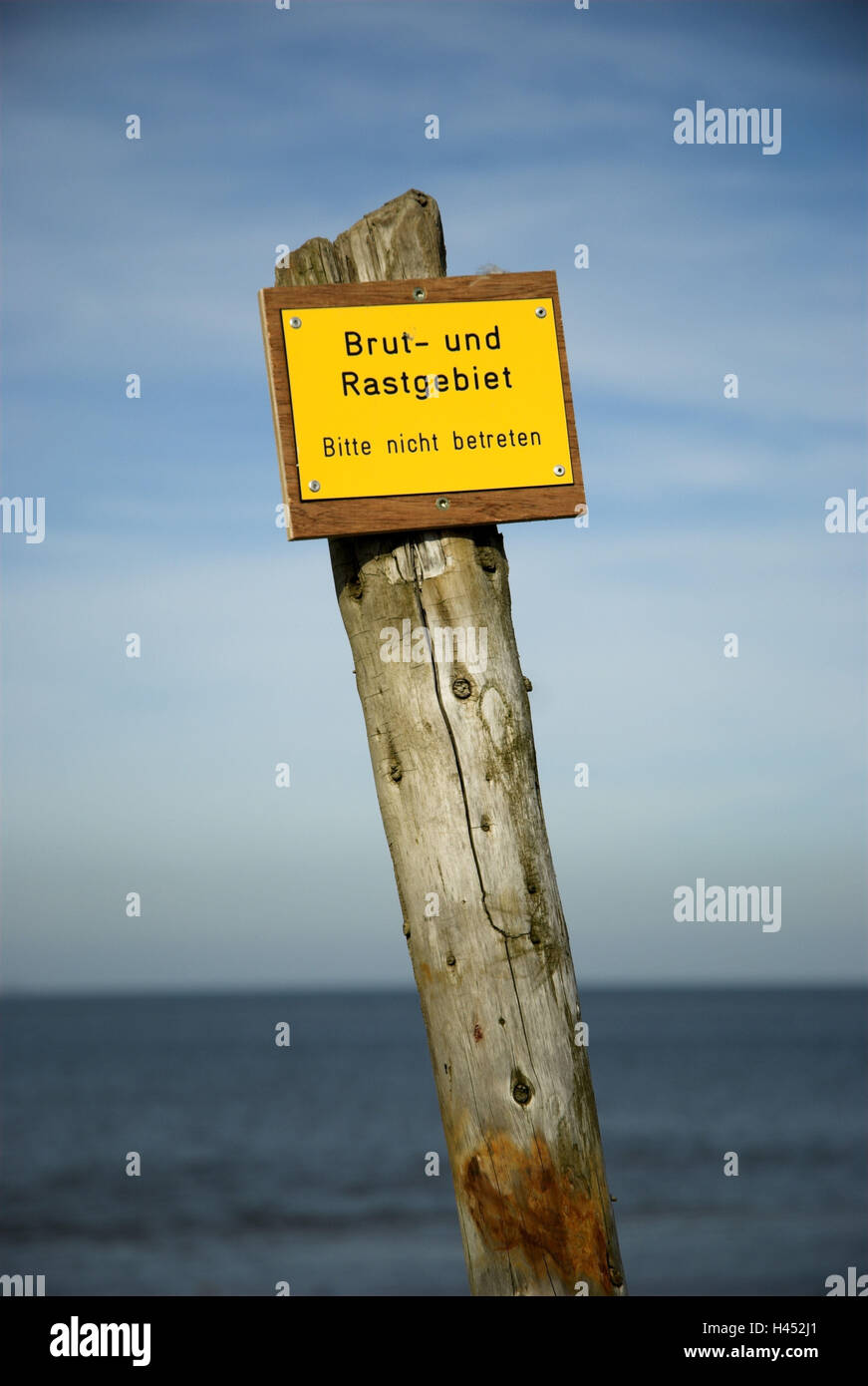 Sign, ban, breeding ground Stock Photo - Alamy