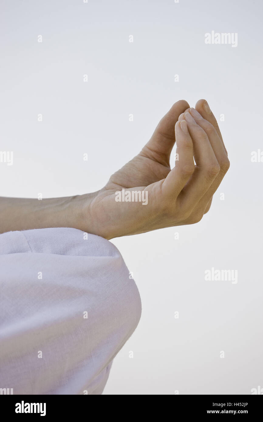 Woman, Yoga, exercise, detail, hand Stock Photo - Alamy