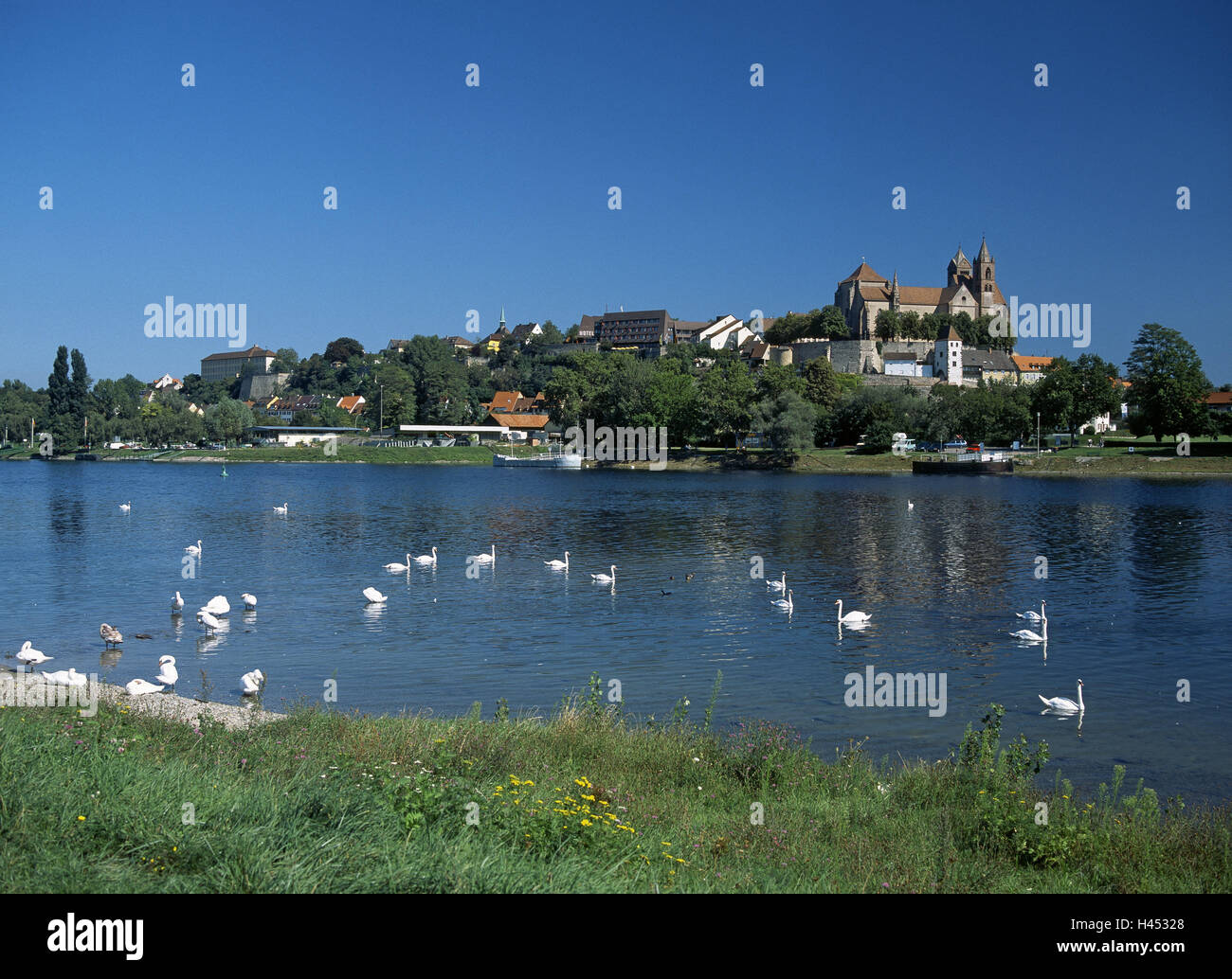 Germany, Baden-Wurttemberg, Breisach on the Rhine, town view ...