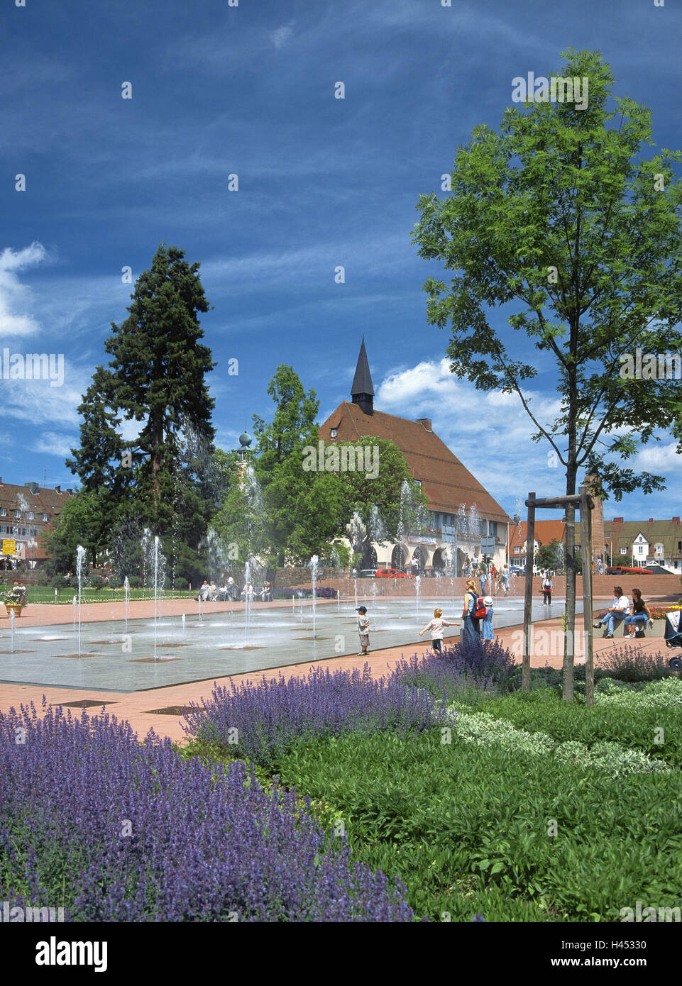 Germany, Baden-Wurttemberg, joy town, town church, marketplace ...