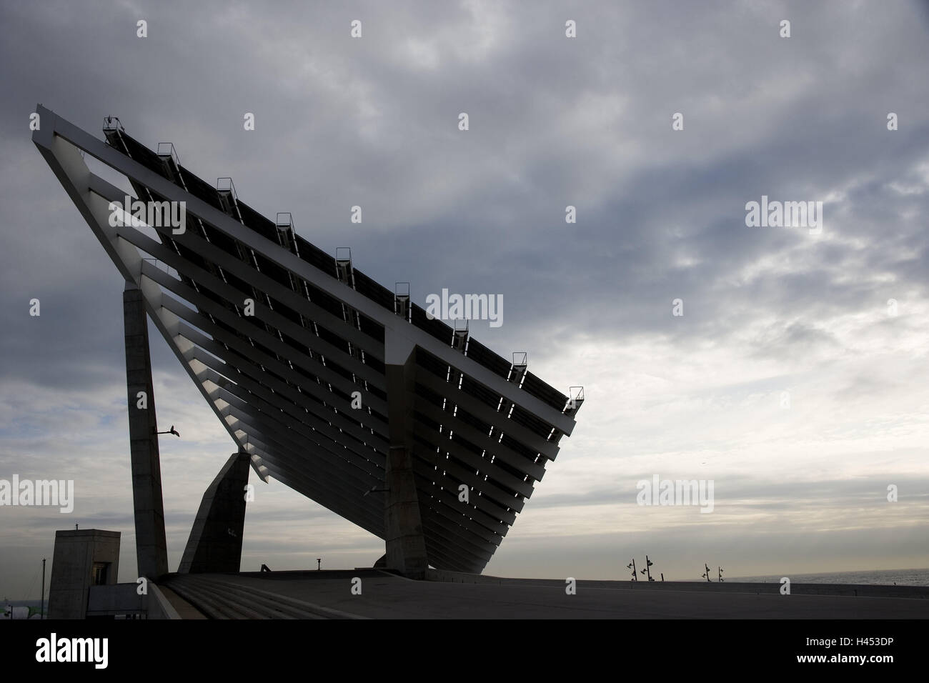 Spain, Barcelona, solar plant, platform, construction, Catalonia, town ...