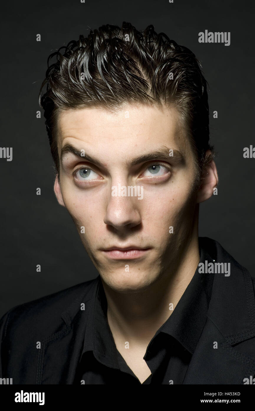 Man, young, look, seriously, portrait Stock Photo - Alamy