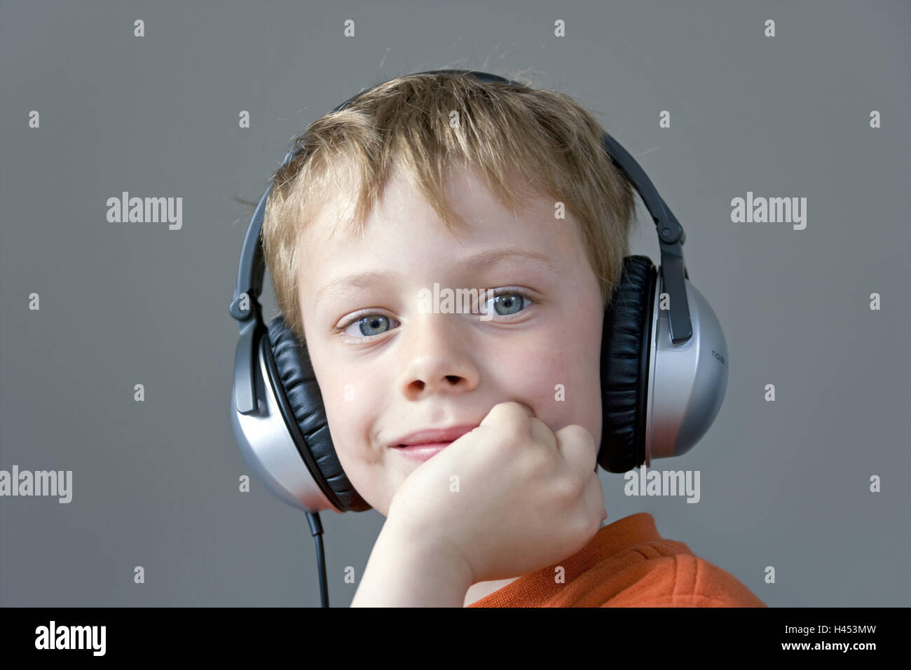 Boy, smile, earphone, portrait, person, child, child portrait, music ...