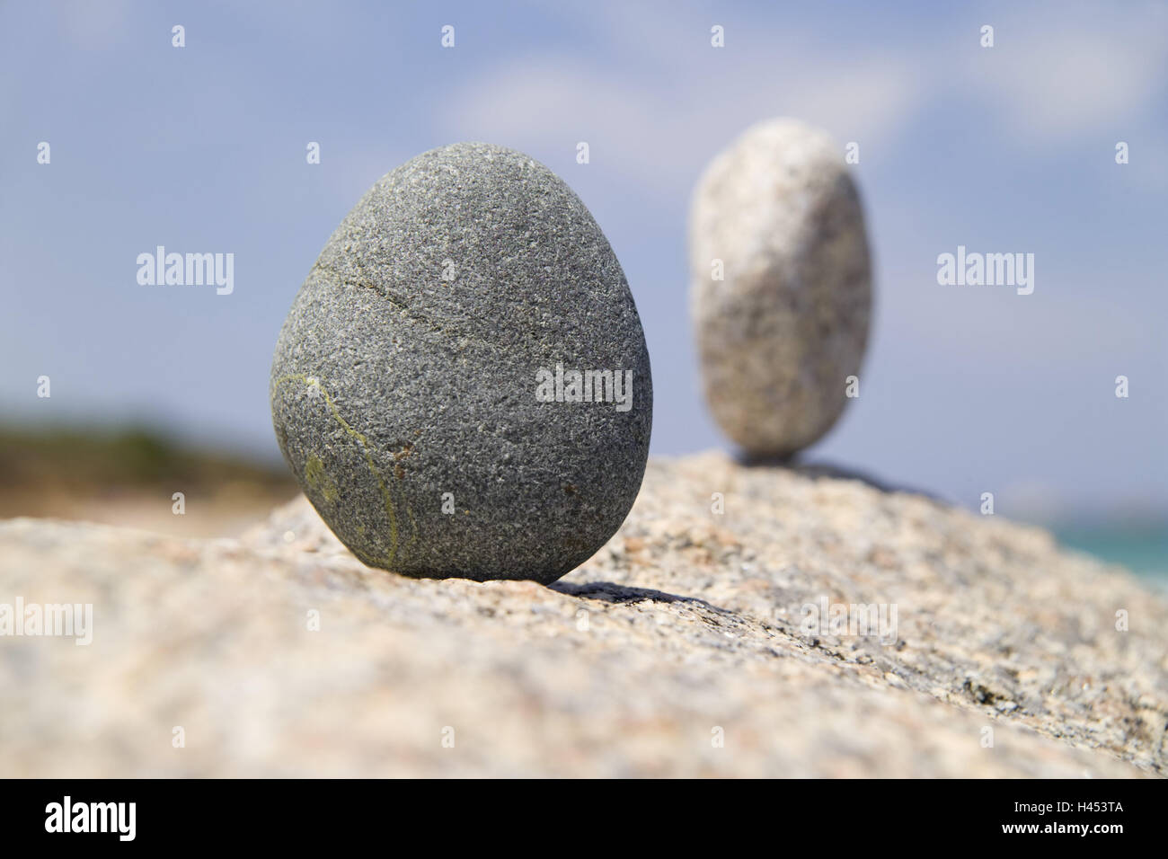 Granite rocks, stones, raised, blur, conception, balance, balance, rock ...