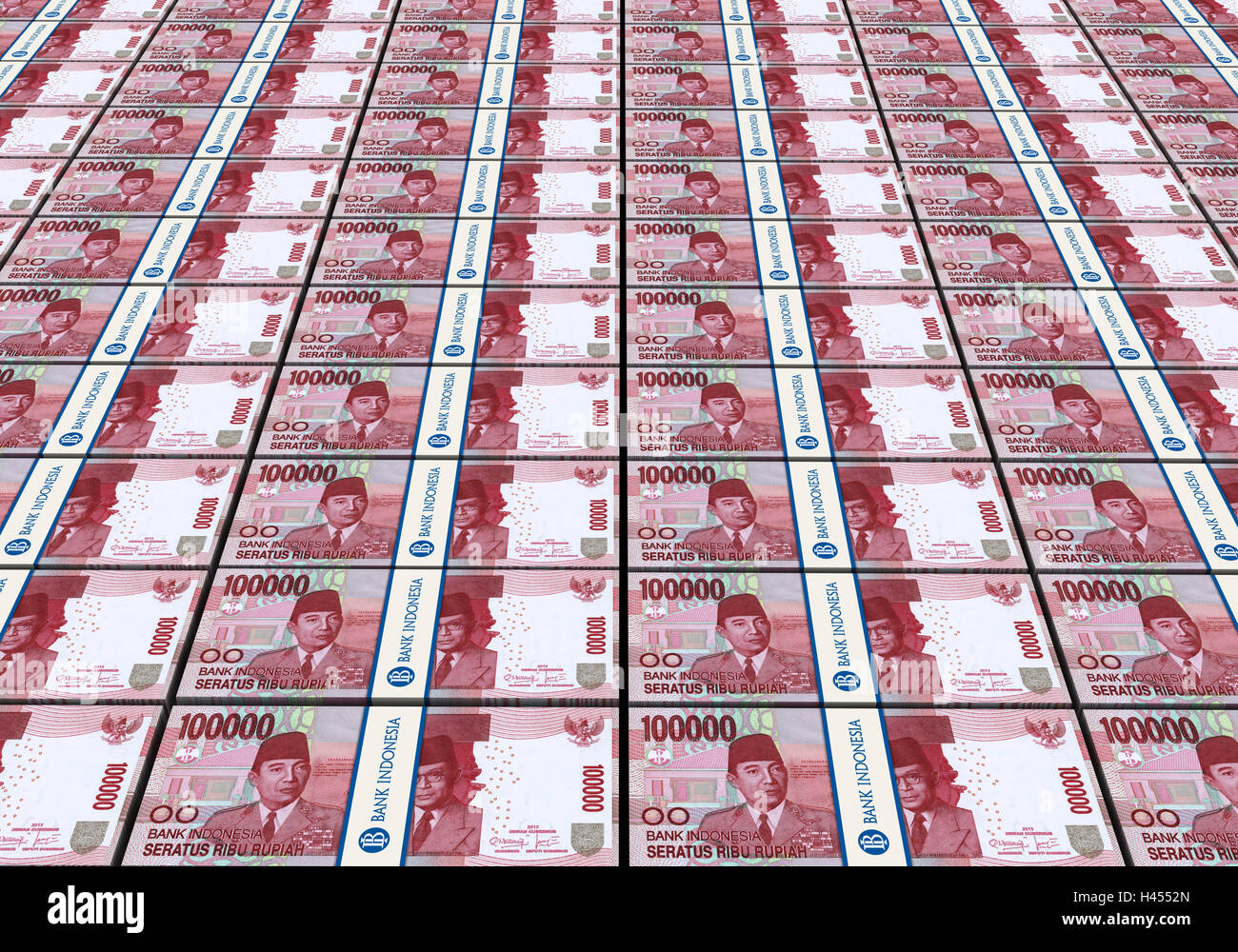 3D Indonesian rupiah money white background Stock Photo - Alamy
