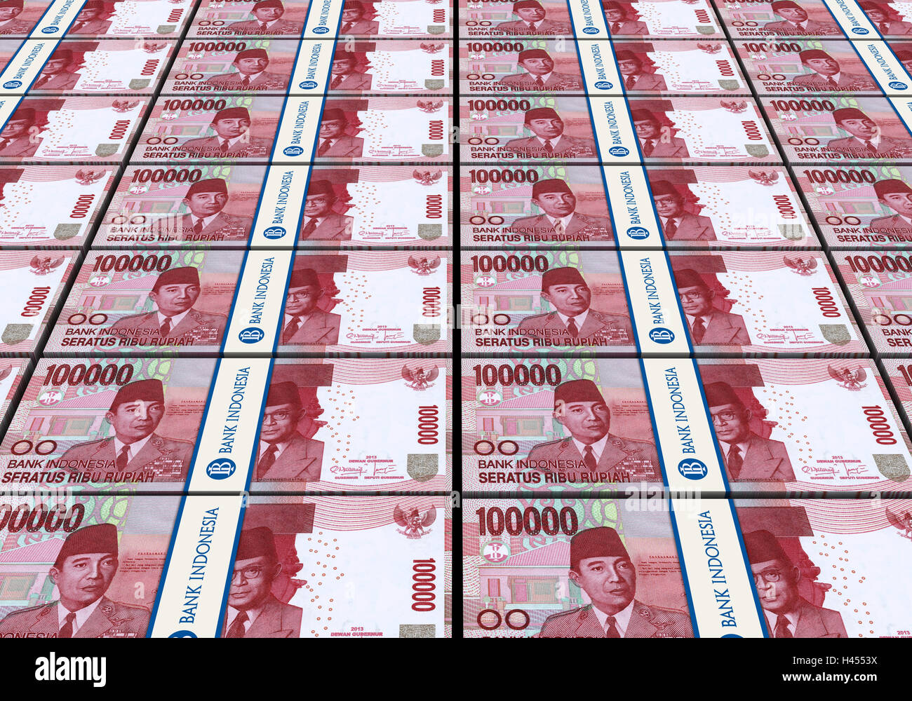 3D Indonesian rupiah money white background Stock Photo - Alamy