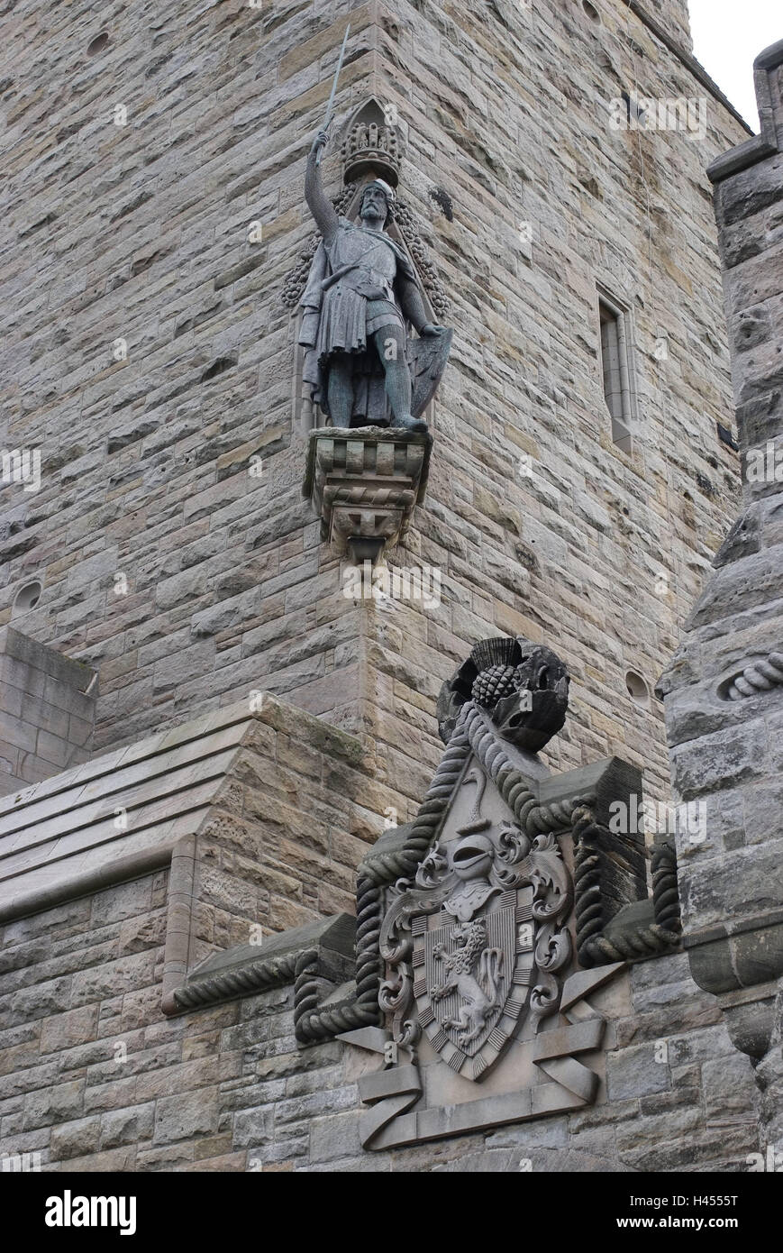 Great Britain, Scotland, Stirling, tower, Wallace Monument, detail ...