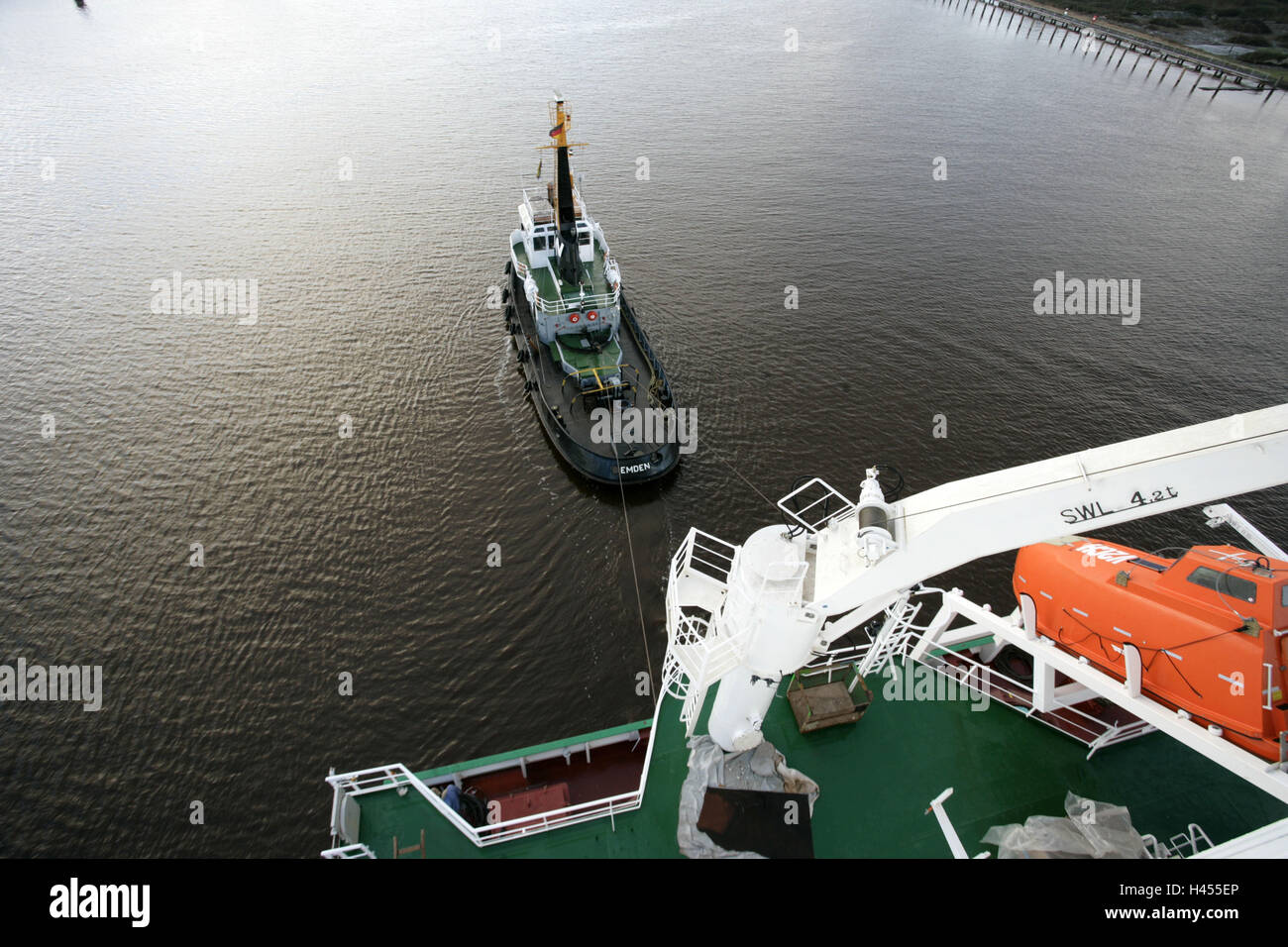 Shipyard, ship new building, tractor, Emden, Germany Stock Photo - Alamy