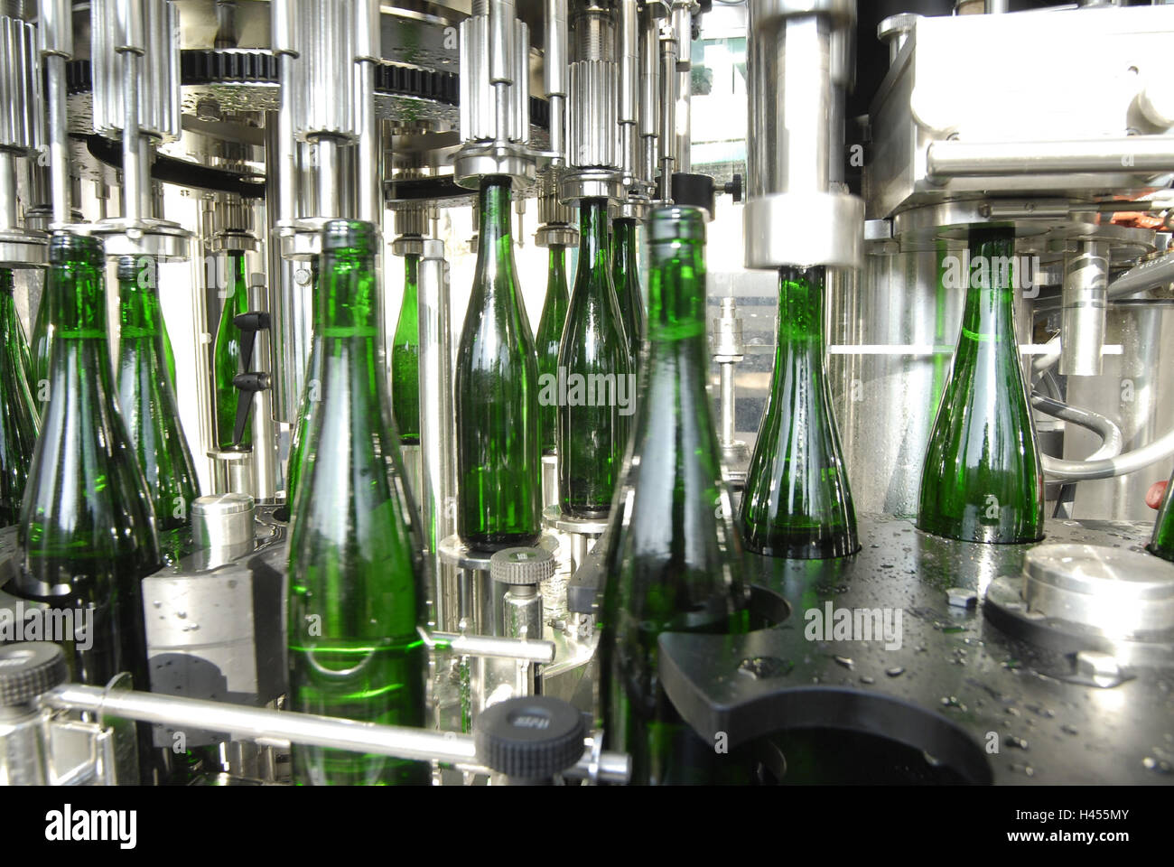 Bottles, bottling plant, vineyard Stock Photo - Alamy