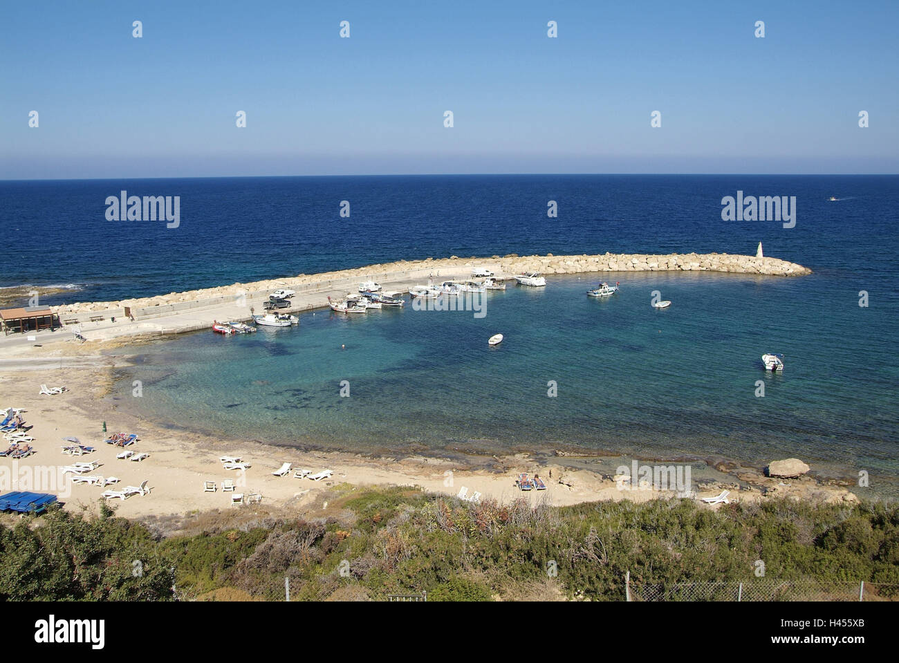 Cyprus, Greek part, harbour, Akrotirio Drepano Stock Photo - Alamy