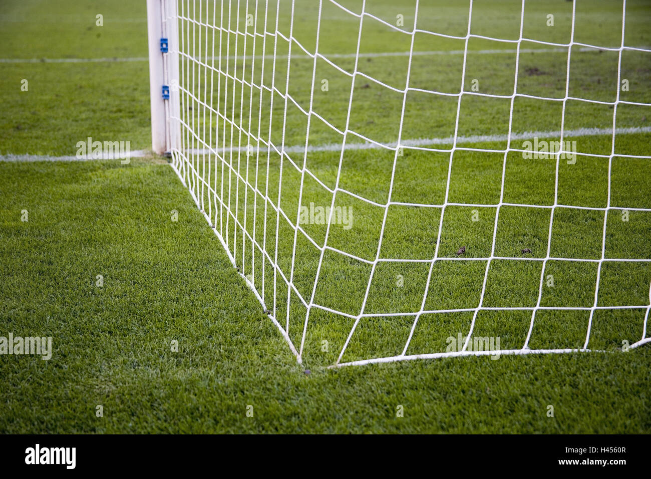 Football, goal, corner, net, turf, detail Stock Photo - Alamy