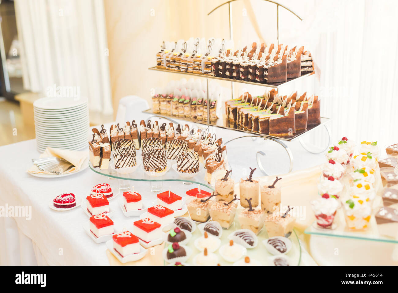 Buffet with a variety of delicious sweets, food ideas, celebration ...