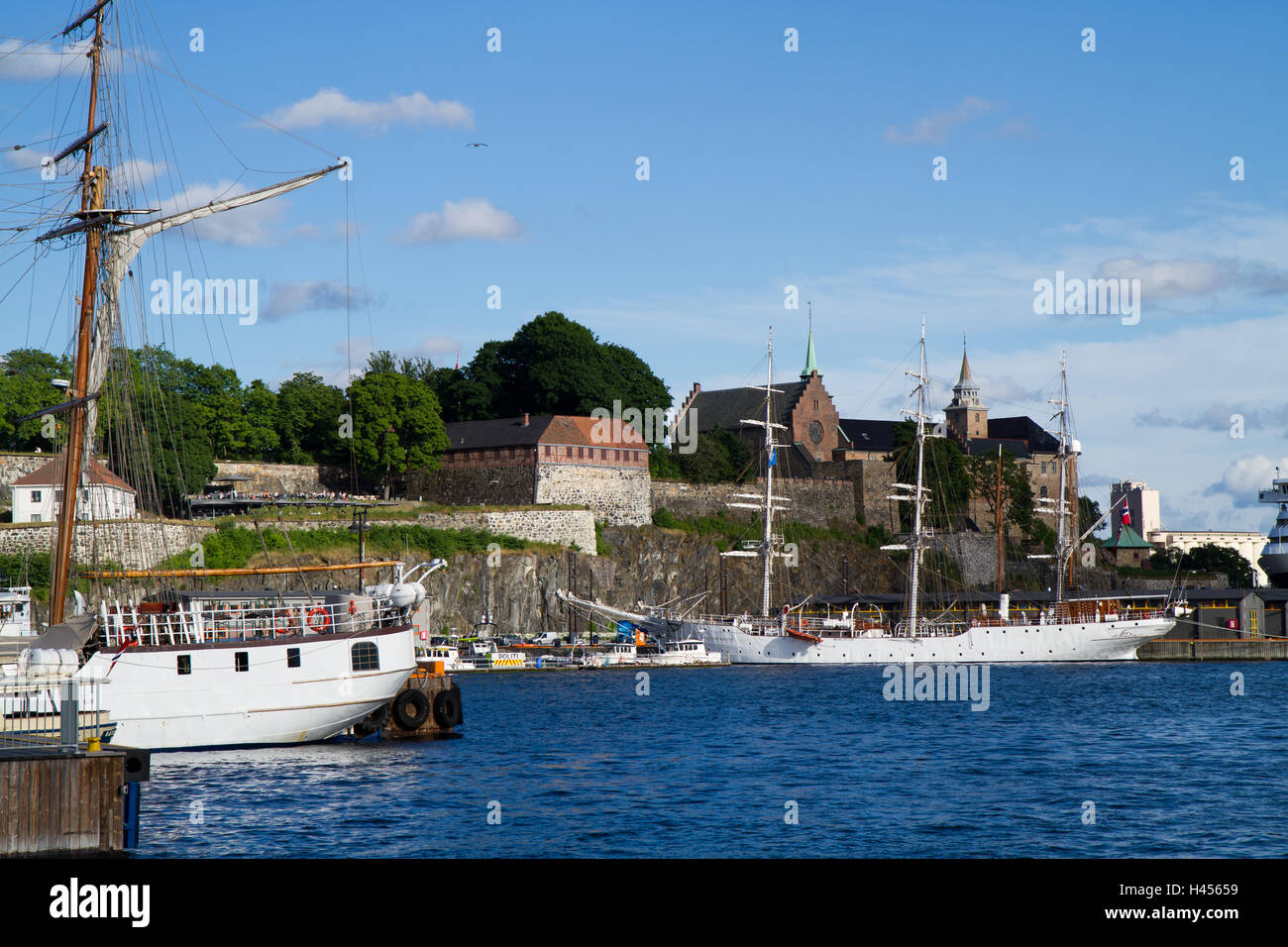 oslolandscape with a view of the castle Stock Photo - Alamy