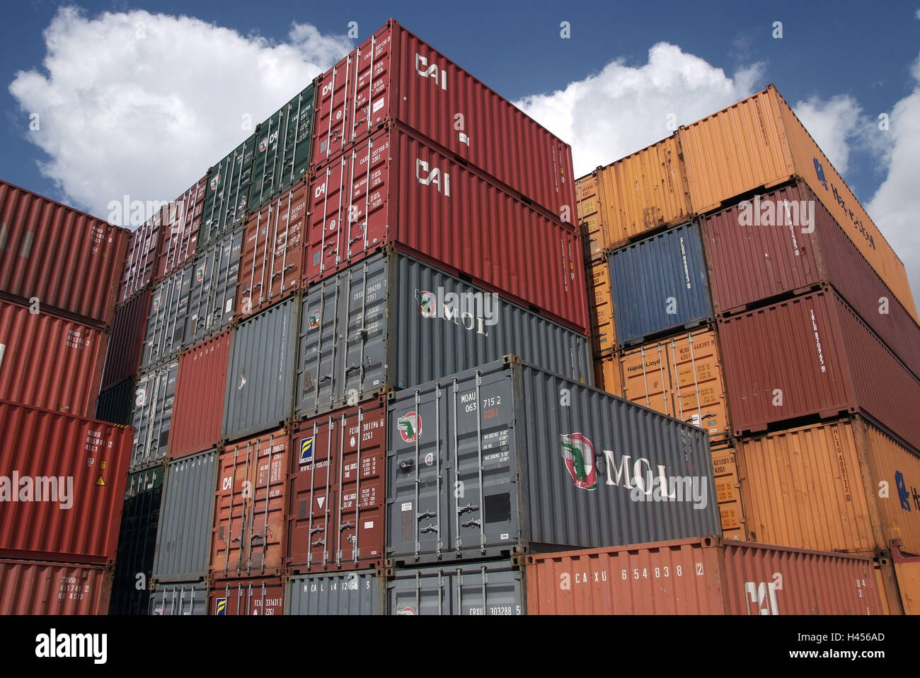 Container stacked hi-res stock photography and images - Alamy