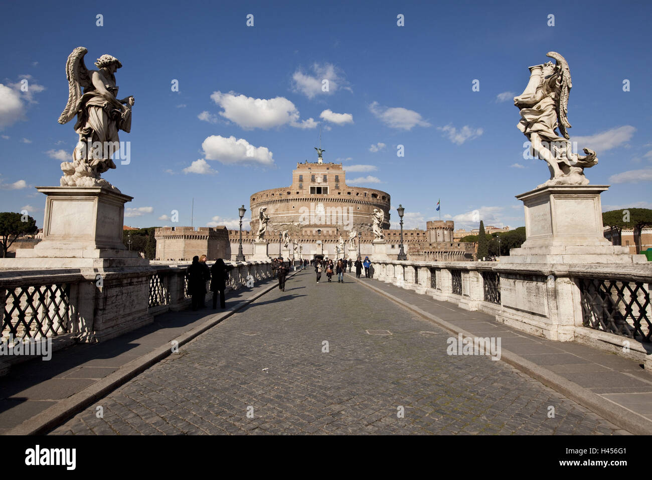Italy, Rome, angel's castle, angel's bridge, tourist Stock Photo - Alamy