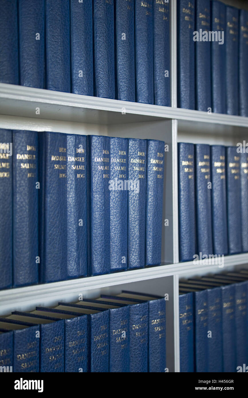 Church, bookshelf, detail Stock Photo - Alamy