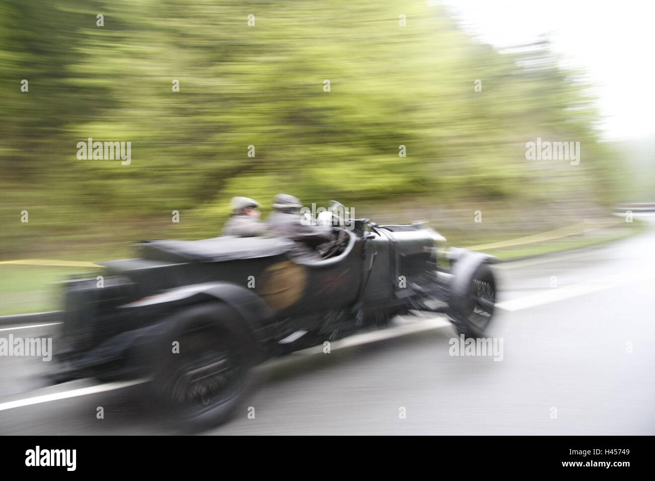 Boiler mountain race, old-timer car, Bentley 4 1/2 Litre Supercharged ...