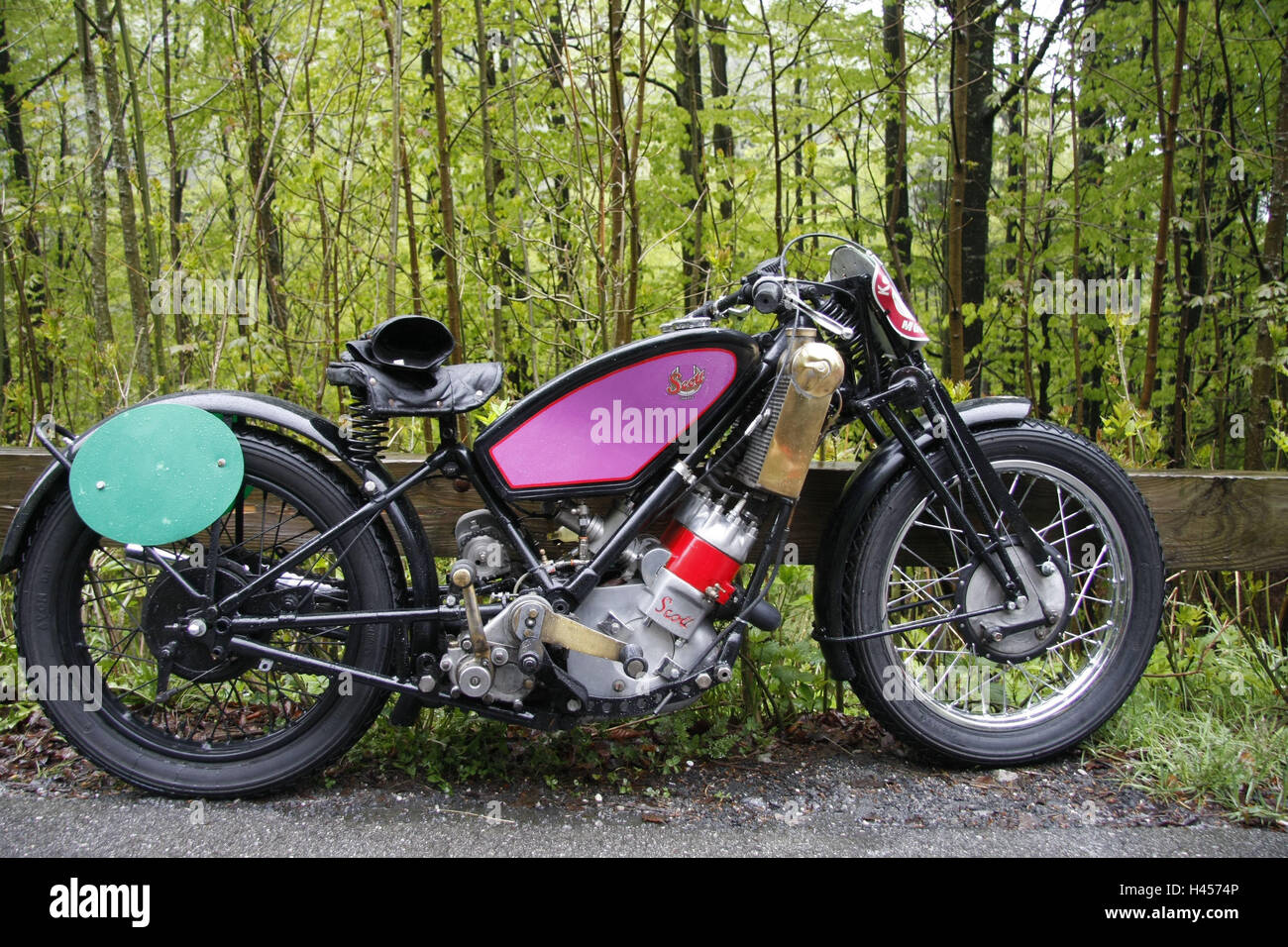 Boiler mountain races, old-timers motorcycle, Scott 500 TT, Bavaria ...