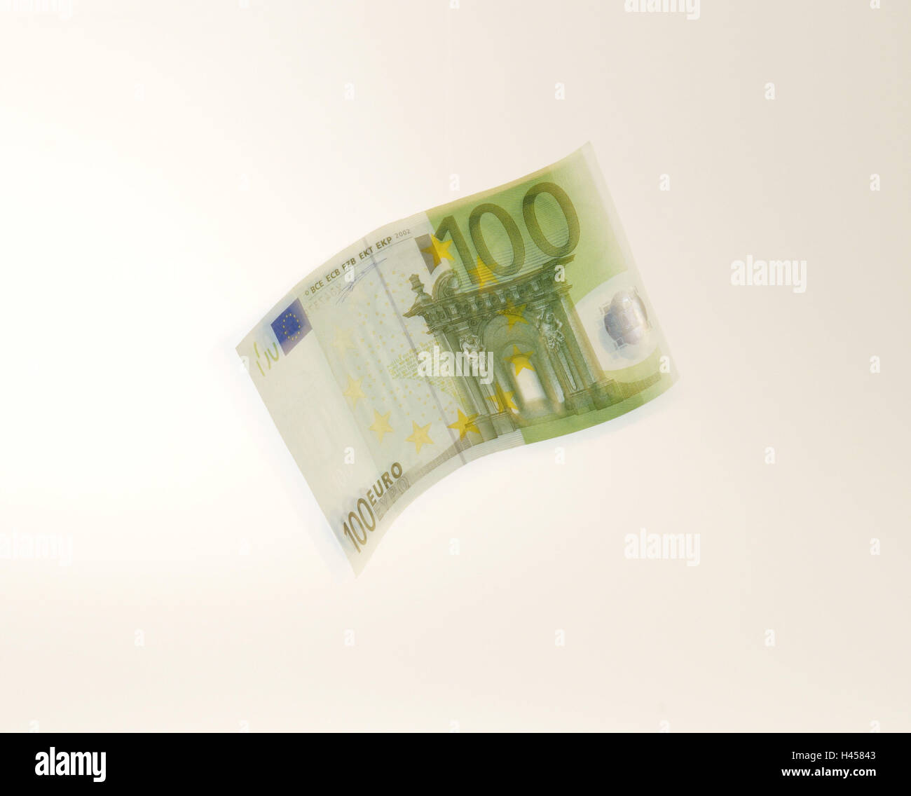 Banknote, flying, 100 Euro bank note Stock Photo - Alamy