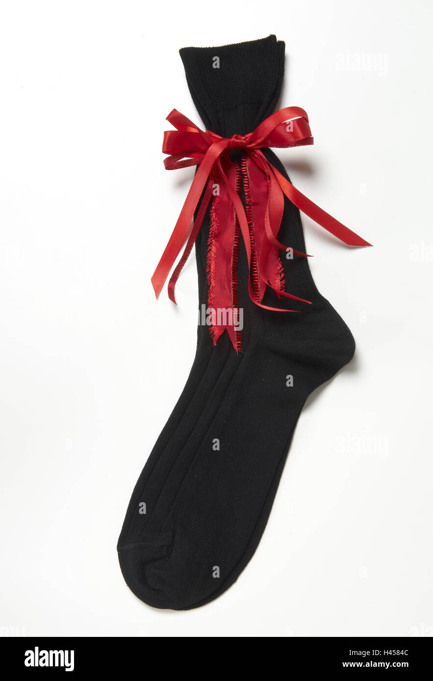 Present, sock, ribbon Stock Photo - Alamy