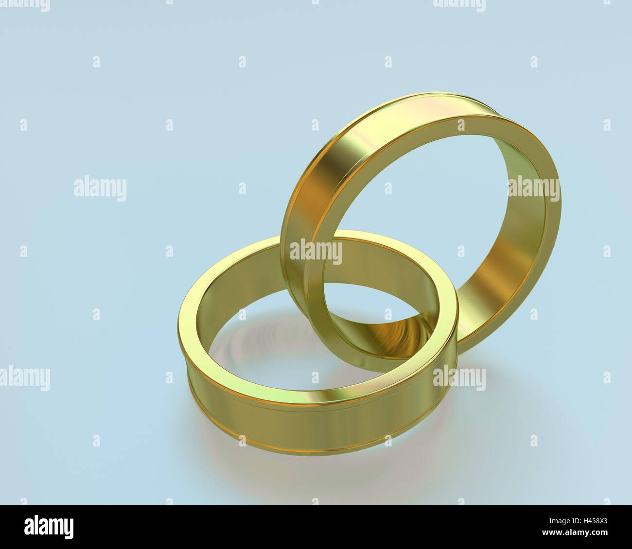 Soon Inge, gold, connected, two, wedding, rings, gold rings, golden ...