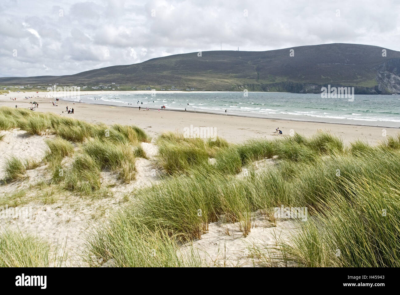 Ireland, Mayo, Achilles Iceland, Keel, beach, tourist, dune grass ...