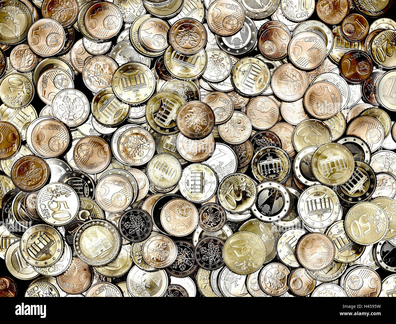 Euro coins, many, close up Stock Photo - Alamy