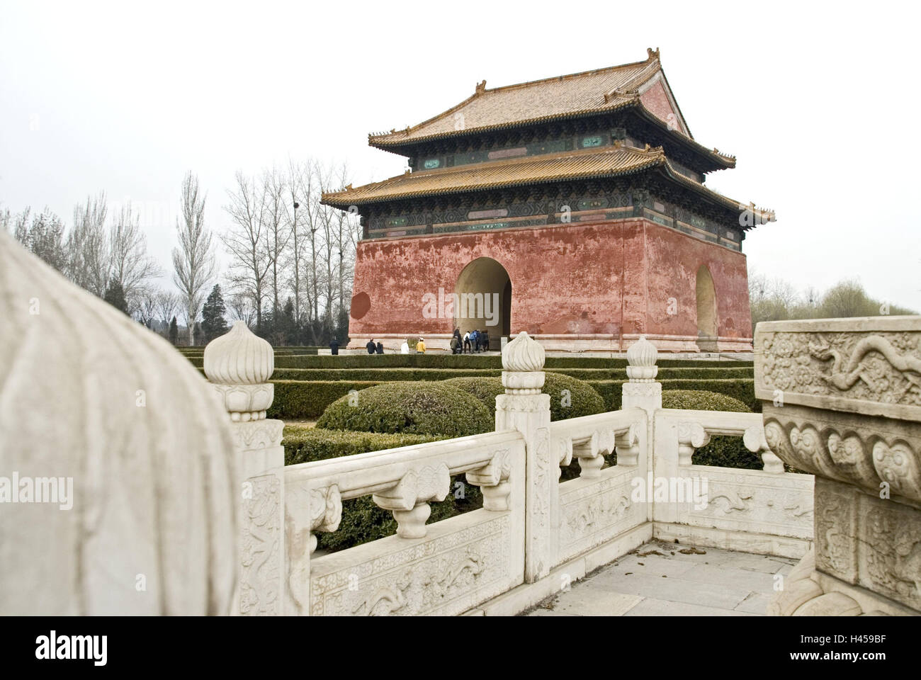 China, Ming tombs, Ming-Shisan-Ling, stele pavilion, park, Asia ...