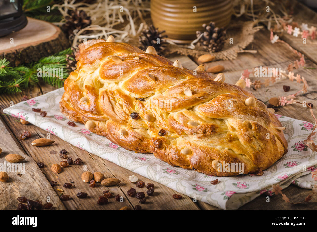 Traditional Czech Christmas cake, Vanocka, delicious breakfast for ...