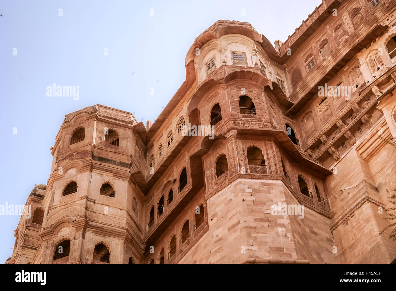 Impressive Fort above blue city Jodhpur in India Stock Photo - Alamy