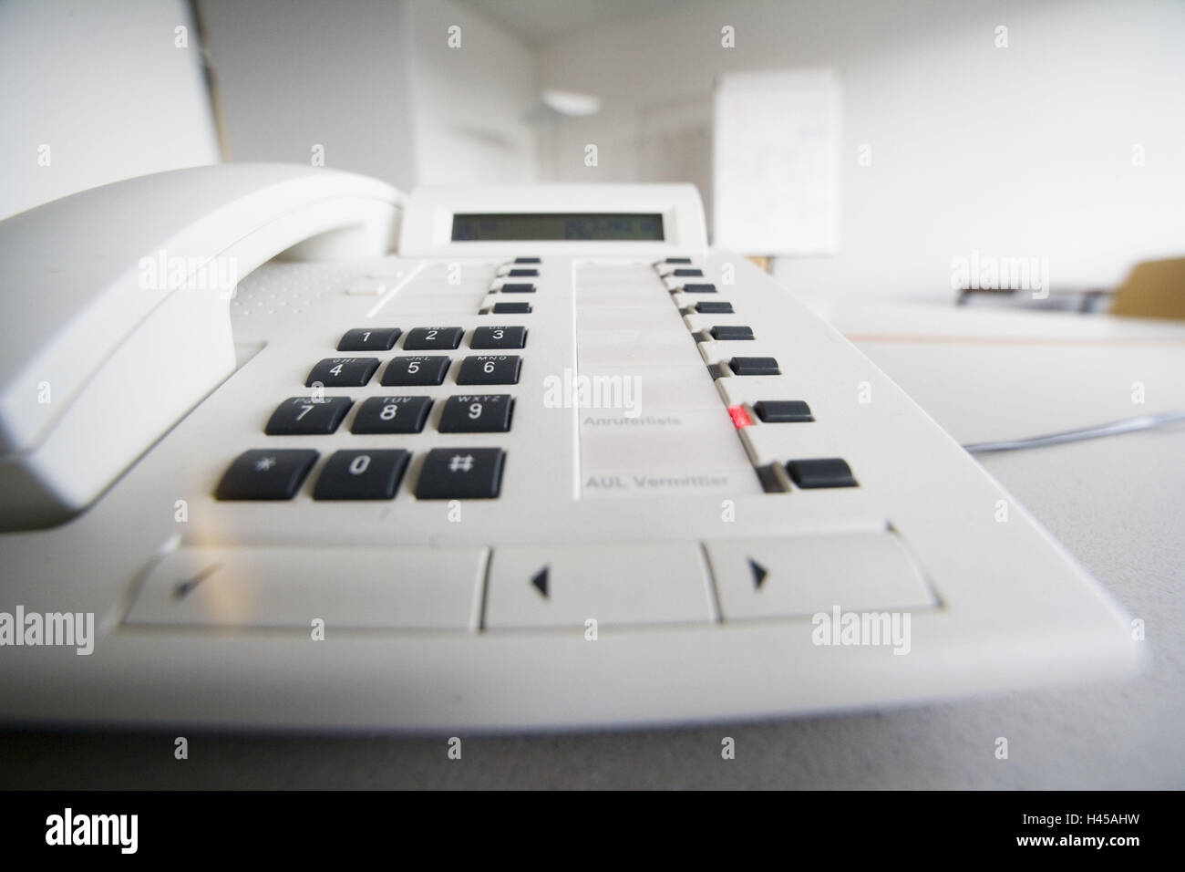 office, desk, detail, telephone, close-up Stock Photo - Alamy