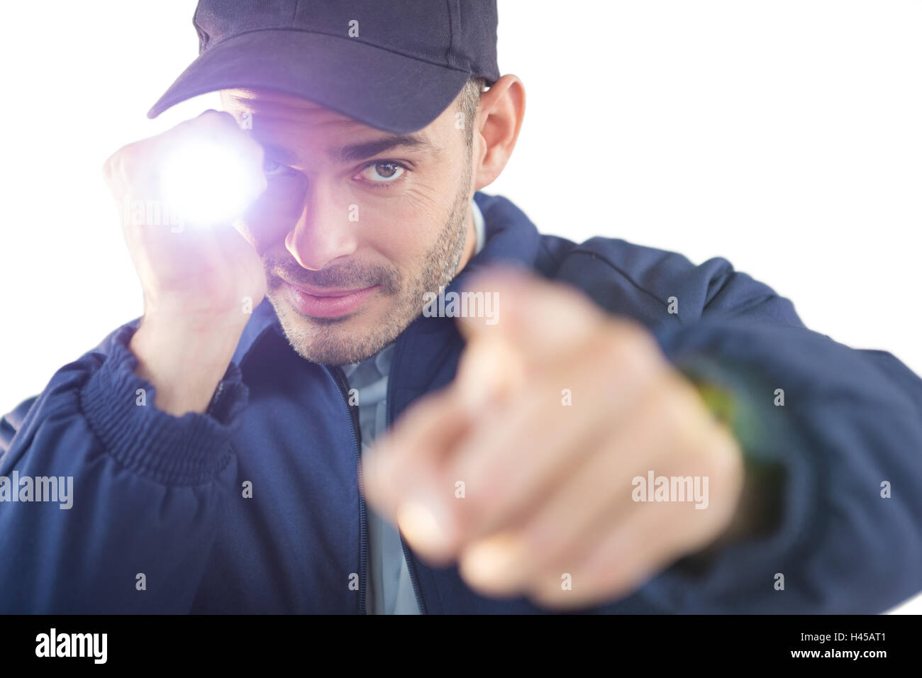 Officer holding hi-res stock photography and images - Alamy
