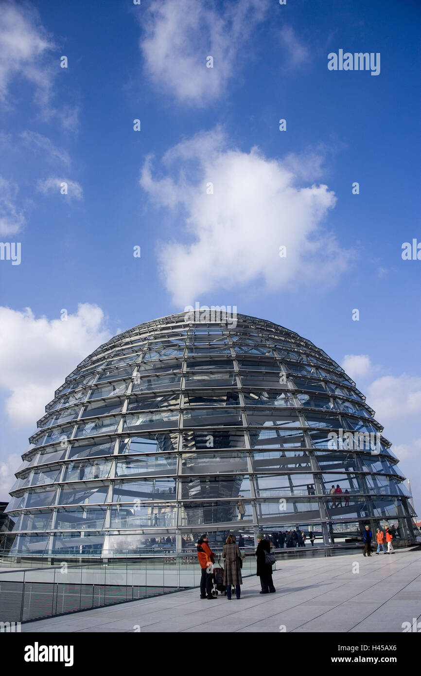 Germany, Berlin, Reichstag building, glass dome, visitor, only ...