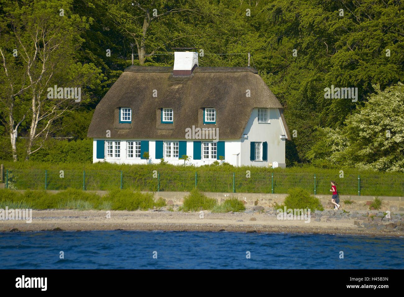 Germany, Schleswig - Holstein, Heikendorf, house, thatched roof Stock ...
