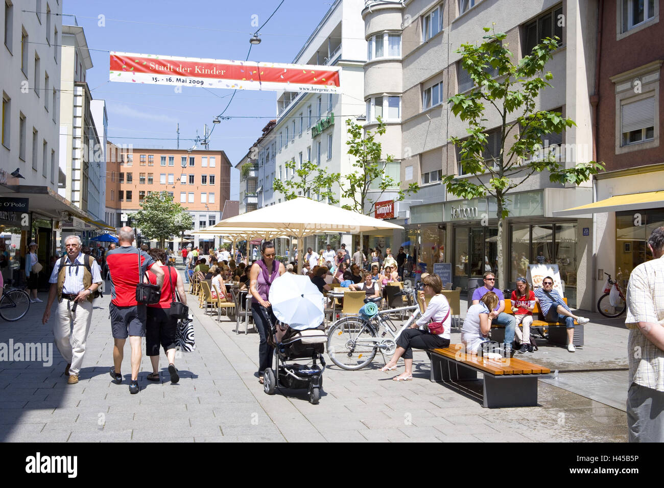 Austria, Vorarlberg, Bregenz, pedestrian area, person Stock Photo - Alamy