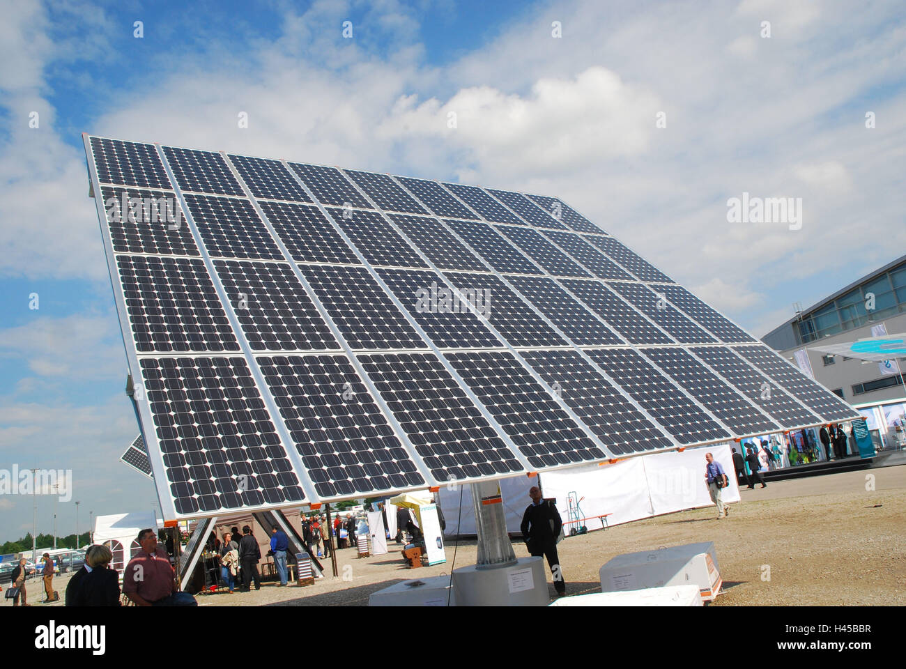 Solar energy, solar cells, photovoltaics, exhibit, visitor Stock Photo ...
