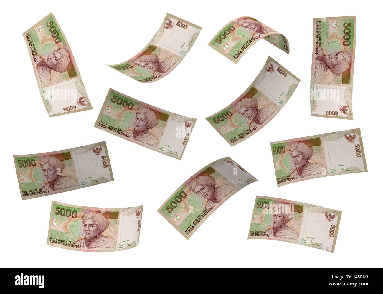 3D Indonesian rupiah money white background Stock Photo - Alamy