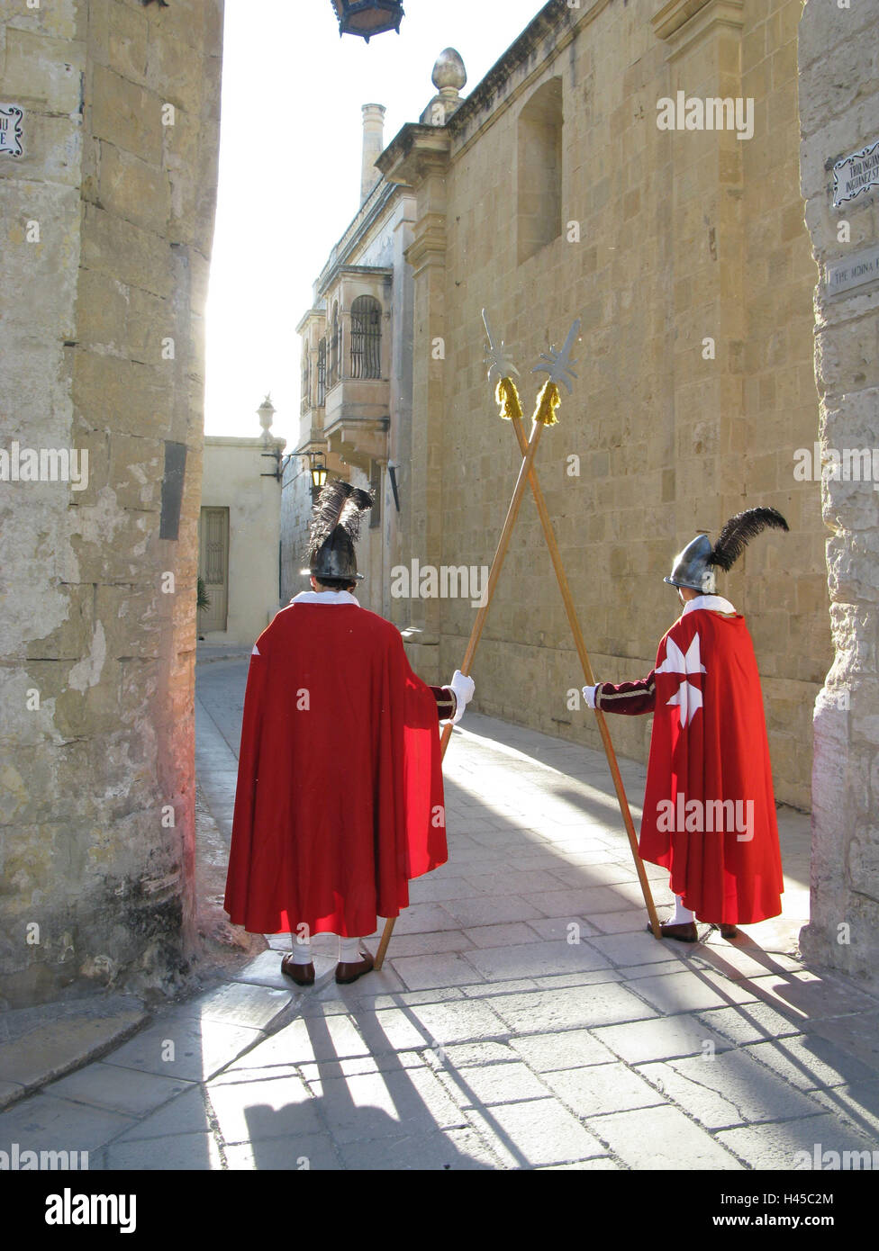 Malta, Mdina, Guardsman, uniform, Maltese, back view, island ...