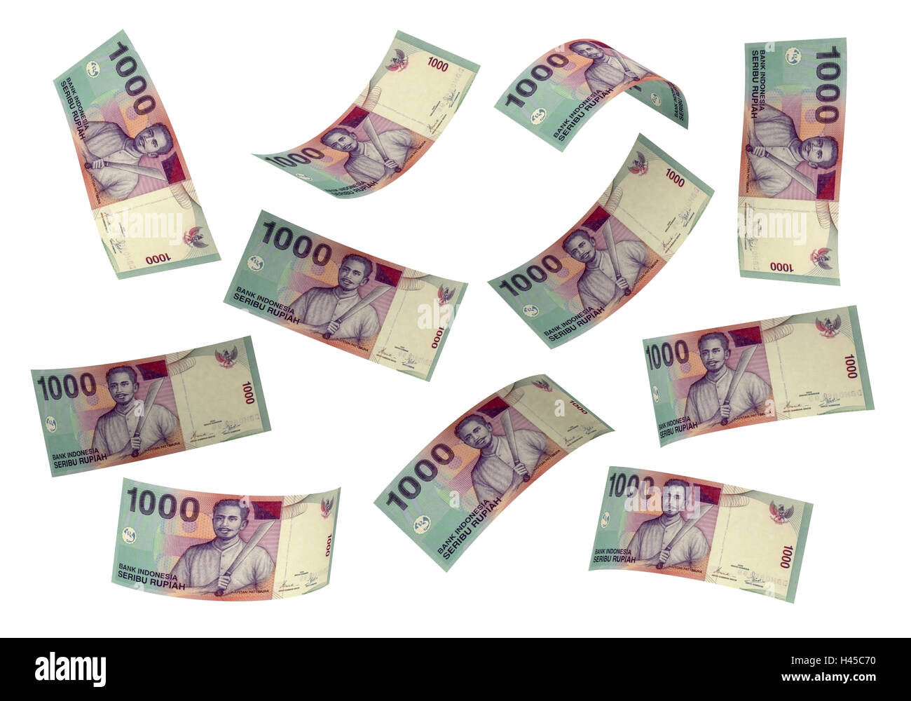 3D Indonesian rupiah money white background Stock Photo - Alamy