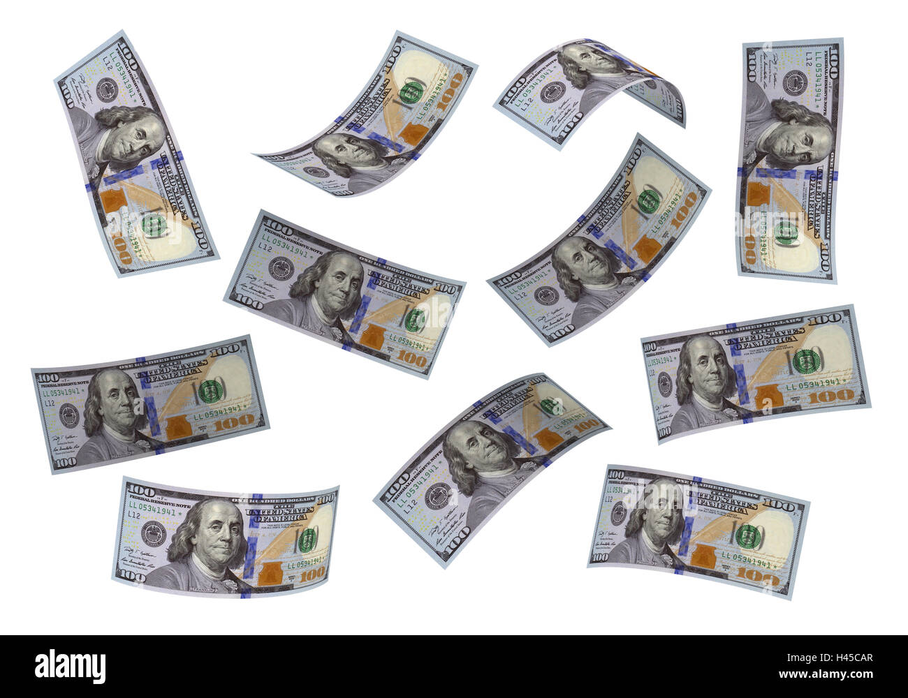 3D Stacks of Hundred US Dollars Stock Photo - Alamy