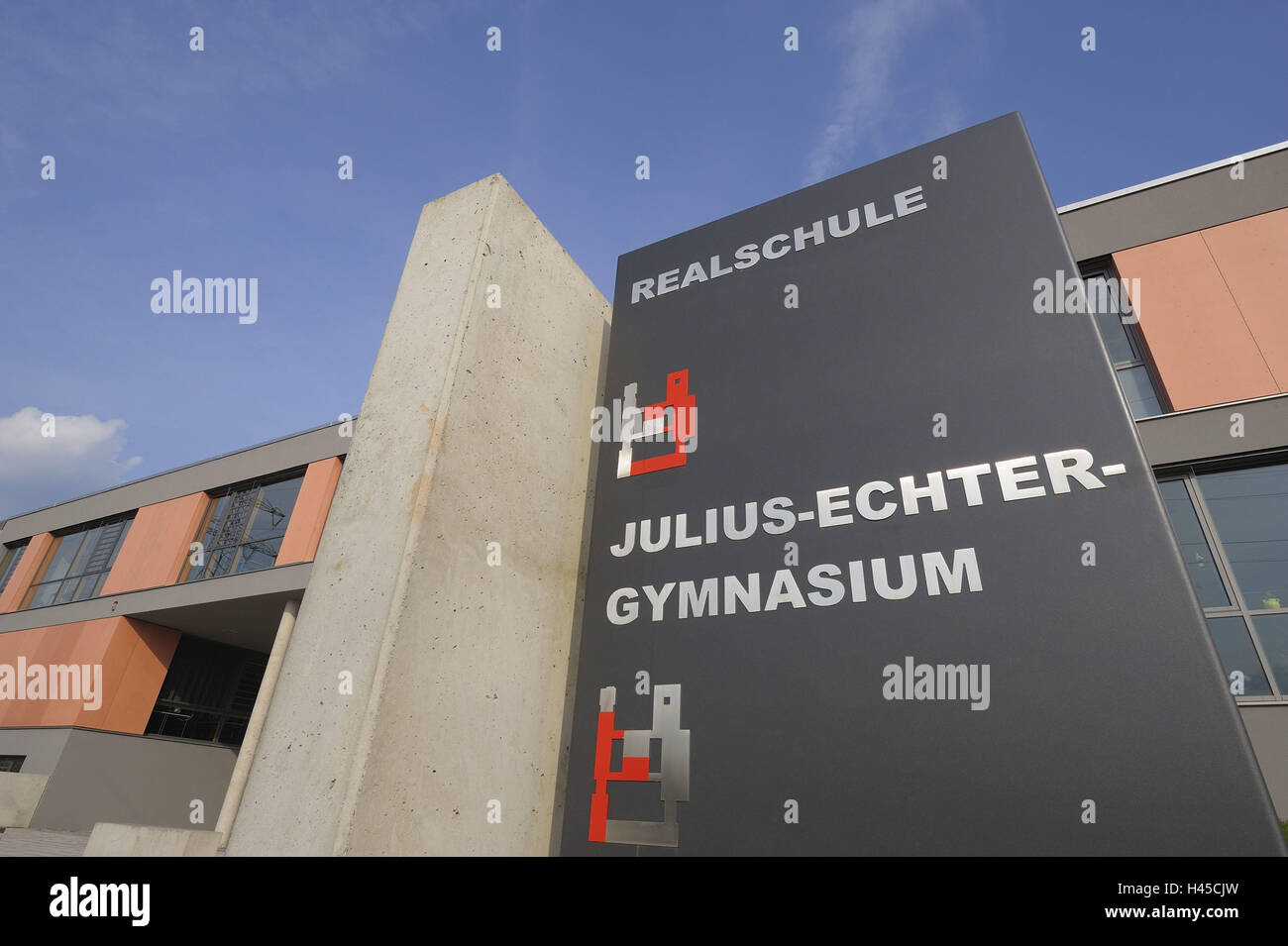 Germany, Bavaria, field Elsen, school centre, 'Julius Echter high ...