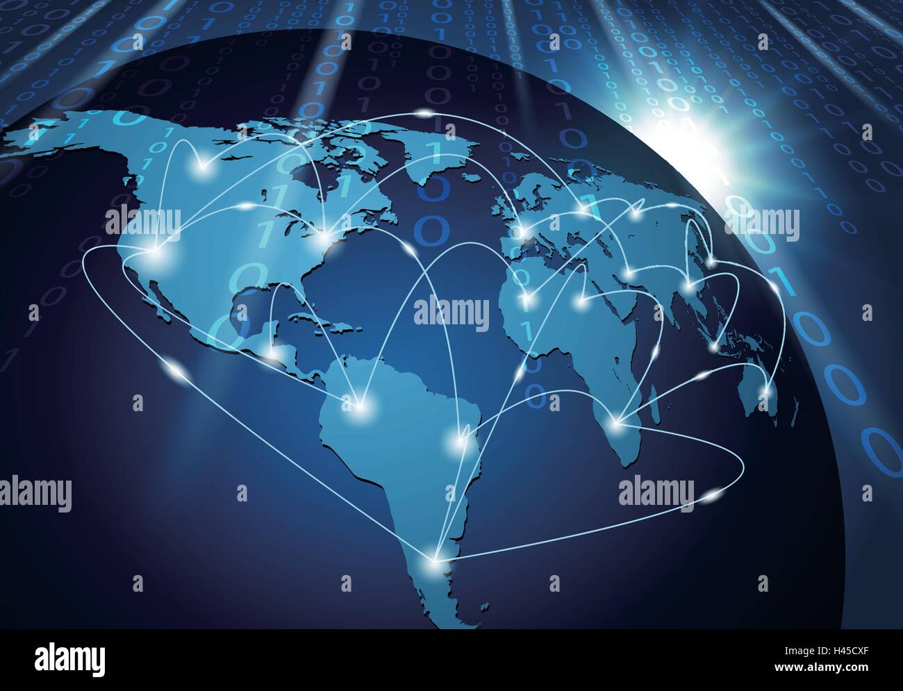 Global movement map Stock Vector Images - Alamy