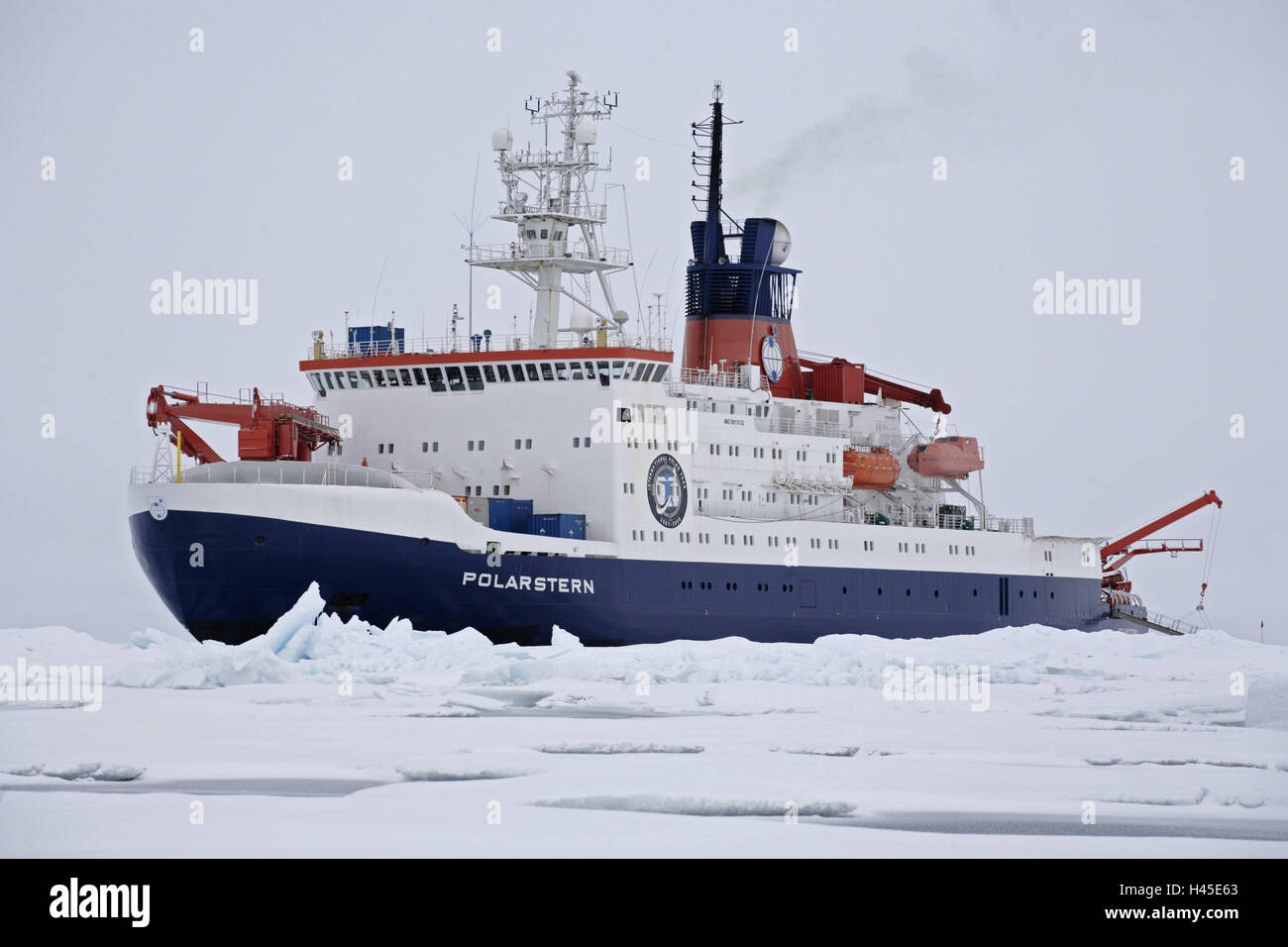 Arctic ocean, pack ice, ship, "Pole Star", detail, only editorially ...