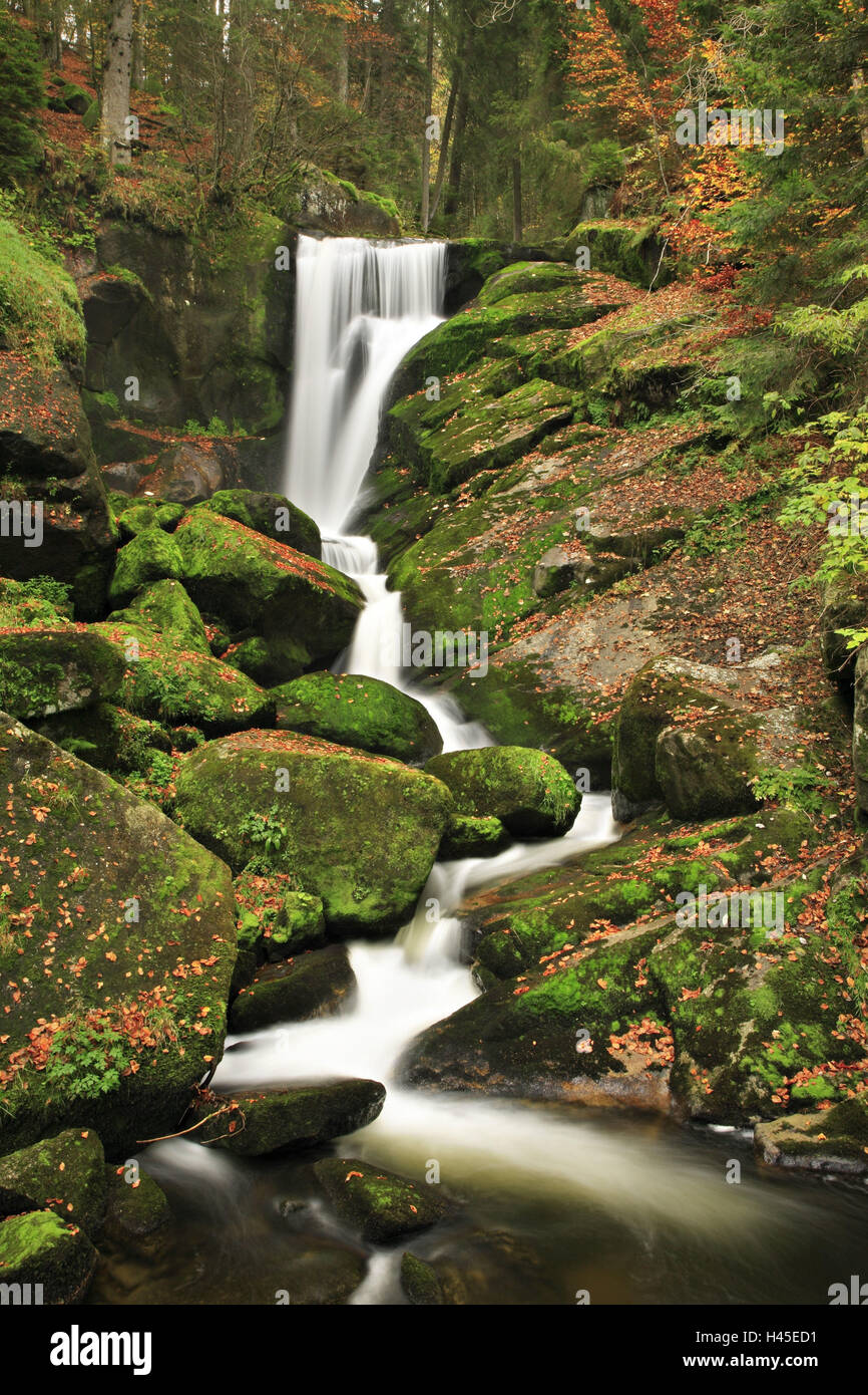Waterfall, Triberg waterfalls, Black Forest, Baden-Württemberg, Germany ...