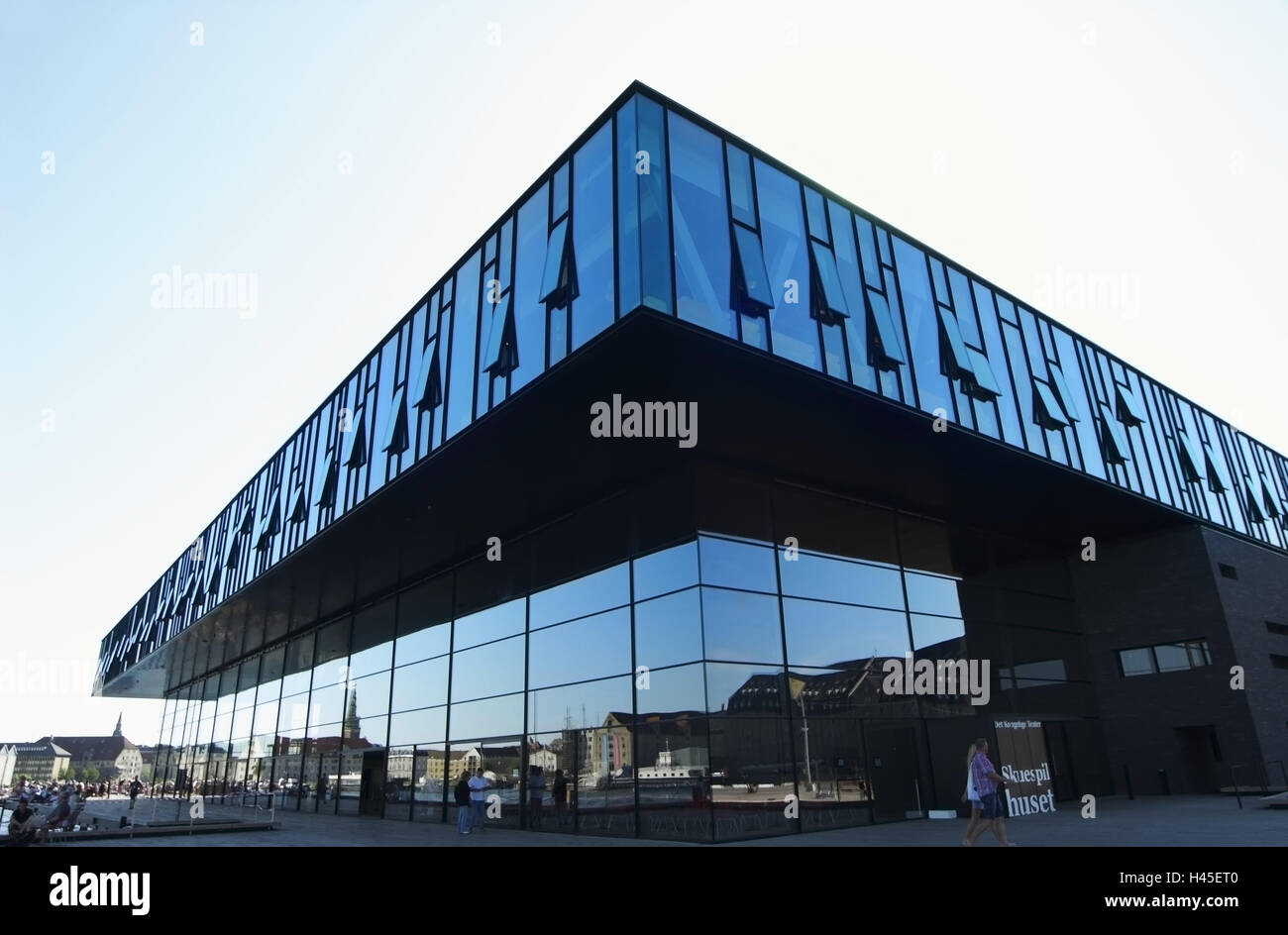 Denmark, Copenhagen, theatre, glass front, town, city, capital ...