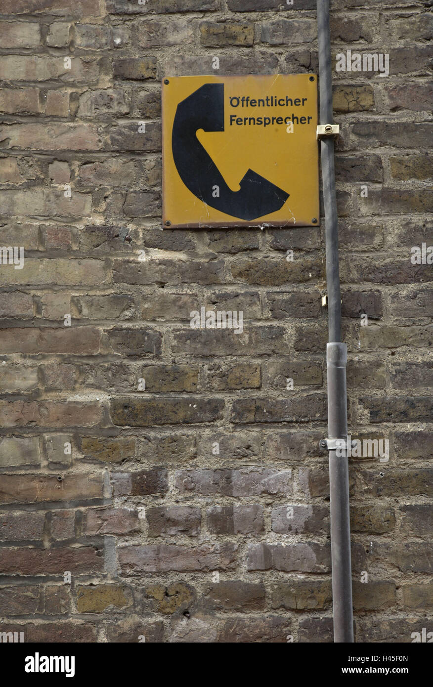 House defensive wall, sign, phone, publicly, old, phone sign, castle ...